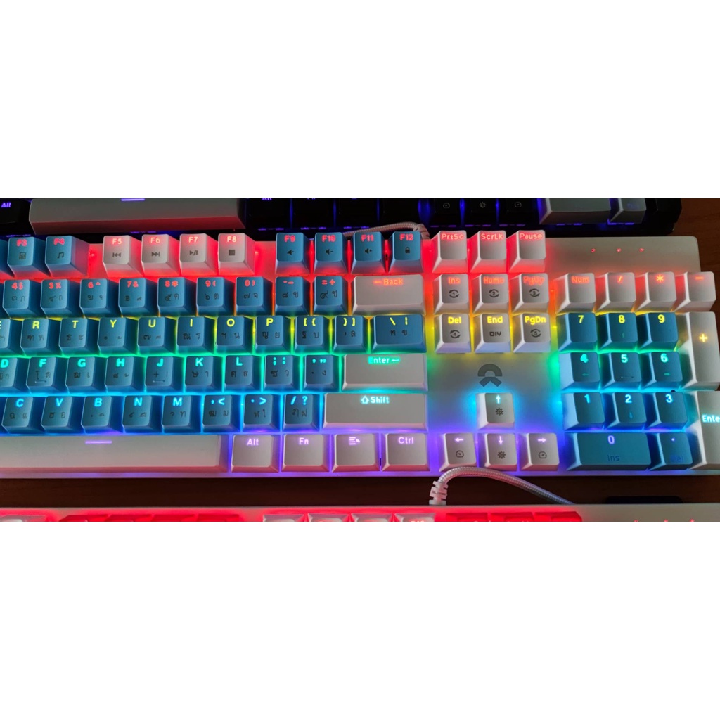 Keyboard Gaming Mechanical OKER K458 MIXED BACKLIT BLUESWITCH รับประกัน ...