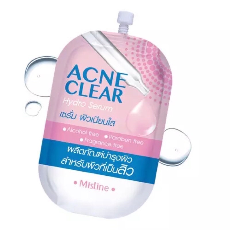 มิสทินแอคเน่(ครีมซอง Exp:10/.2024) Mistine Acne clear hydro serum 8 ml. | Shopee Thailand