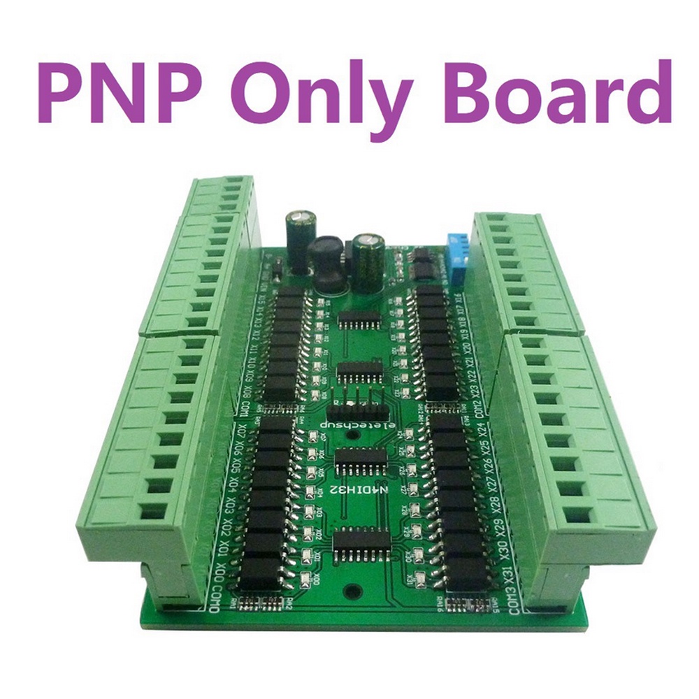 DC 12V 24V 32 Channel DIN Rail RS485 Input Controller Board Module PNP NPN Switch Digital ...