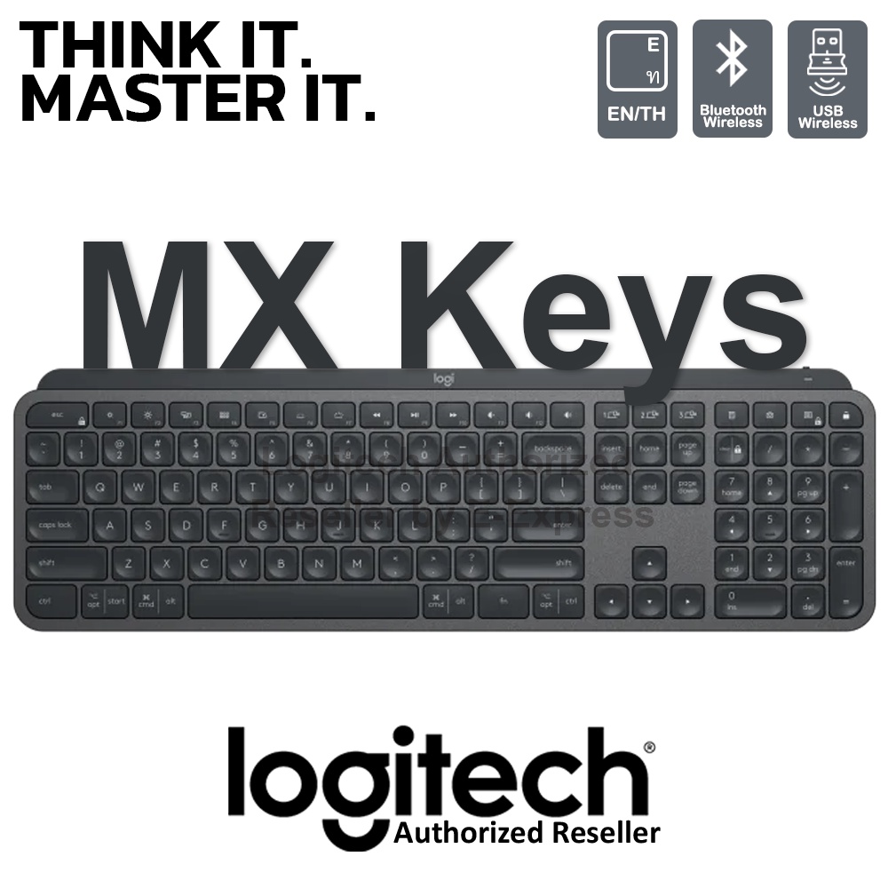 Logitech MX Keys (Eng/TH) คีบอร์ดไร้สาย แป้นพิมพ์ไทย/อังกฤษ ของแท้ ...