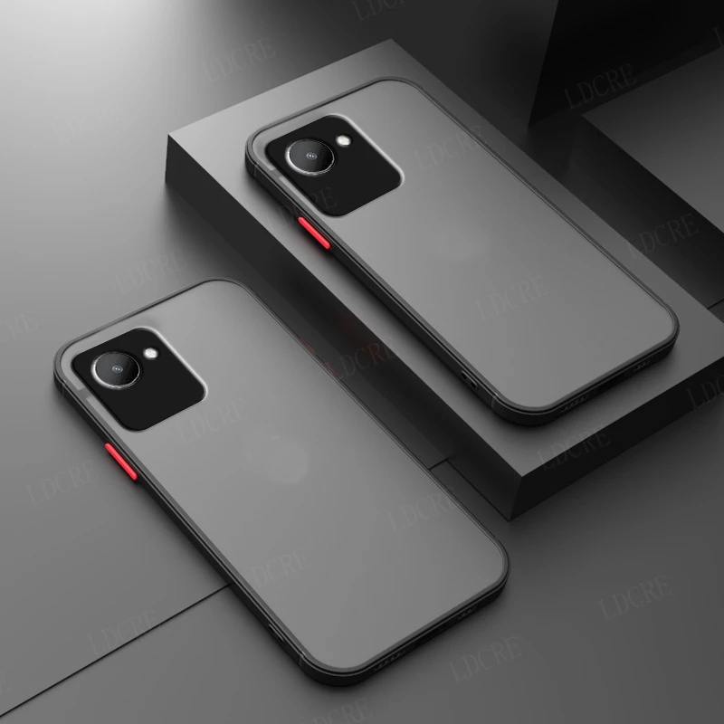 เคสขอบสีเรียวมีกันกระแทกโทรศัพท์ Realme C67 C65 C53 C55 C30s C33 C30