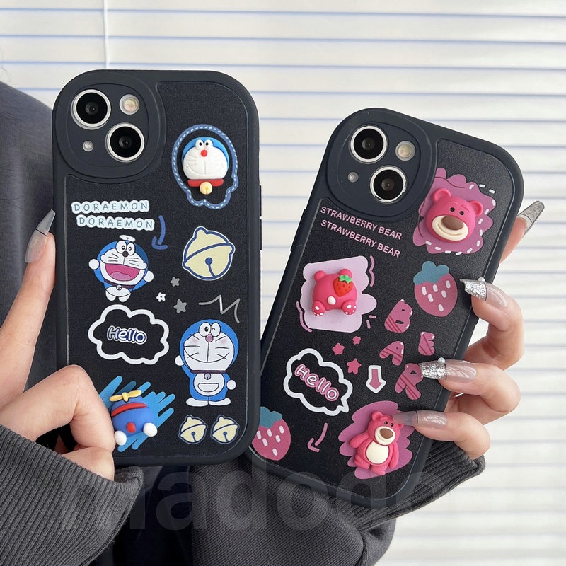 Cute 3D Doll Casing Samsung Galaxy A15 A12 A13 A23 A73 A53 A33 A52 A52S A50 A50S A30S A11 A31 ...
