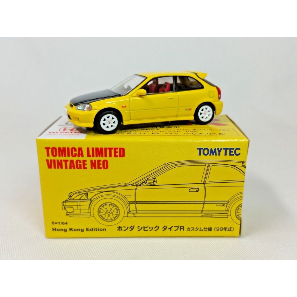 1:64 Tomytec Tomica Limited Vintage Neo Honda Civic Type R EK9 99 Hong Kong Only Diecast Scale ...