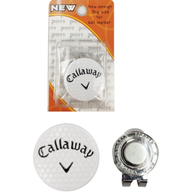 มาร์คเกอร์ลูกกอล์ฟ แบบติดหมวก Clipper Callaway golf ball marker ...