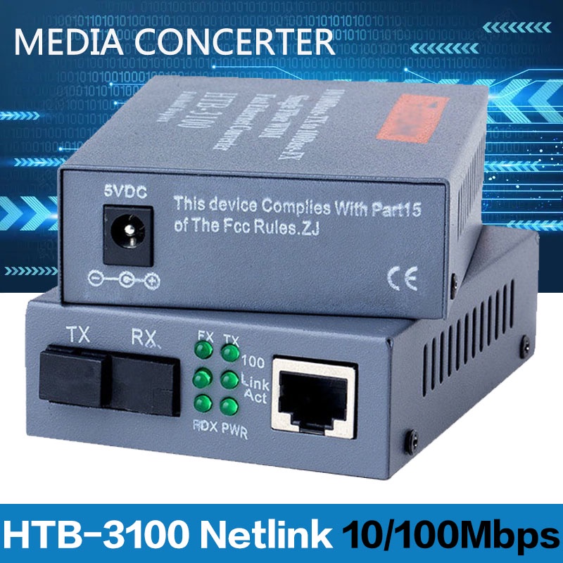 พร้อมส่ง Media Converter HTB-3100A+B 10/100M RJ45 Optical ไฟเบอร์ออปติก ...
