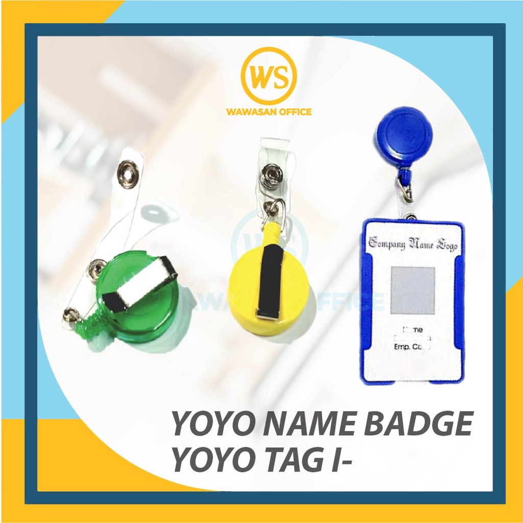 Yoyo Name badge / Yoyo Tag / Retractable Badge / Round Shape ID Card ...