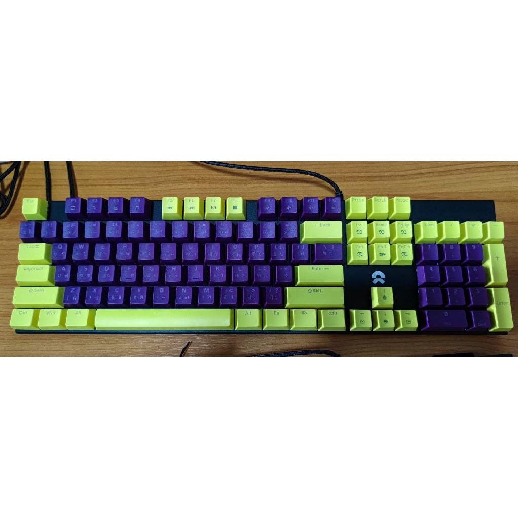 คีย์บอร์ดเกมมิ่ง Mechanical OKER K458 MIXED BACKLIT BLUESWITCH รับ ...