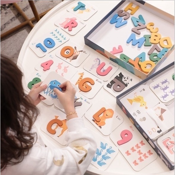 Alphabet & Number pair card จับคู่ตัวอักษร ฝึกพัฒนาการ งานดี | Shopee ...