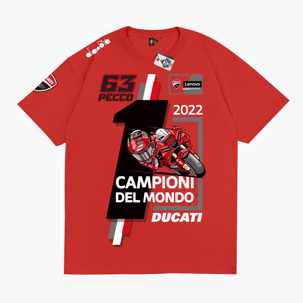 เสื้อยืด พิมพ์ลาย Karimake Motogp FRANCESCO BAGNAIA PECCO 63 WORLD ...