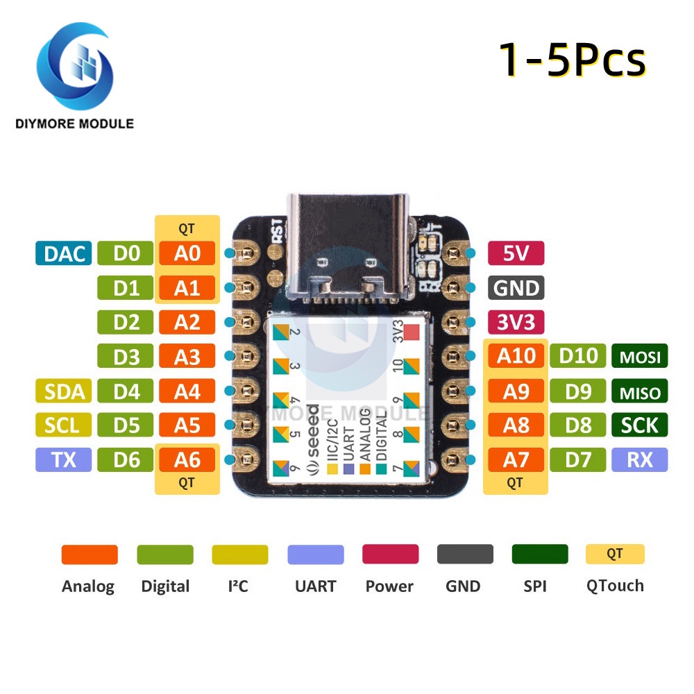 Type C Seeeduino Xiao Microcontroller Samd21 Cortex M0 Nano 48mhz Spi I2c Interface For Arduino