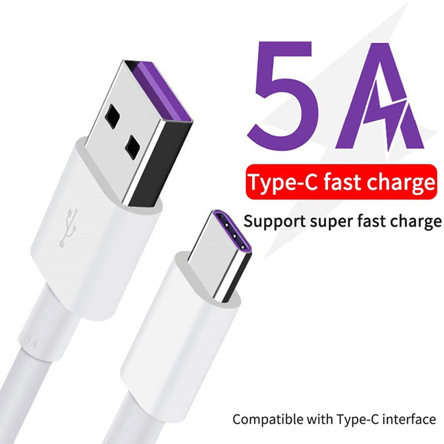 สําหรับ Huawei 5A Quick Fast Charging Type-C ข้อมูล USB-C Sync สายชาร์จ ...