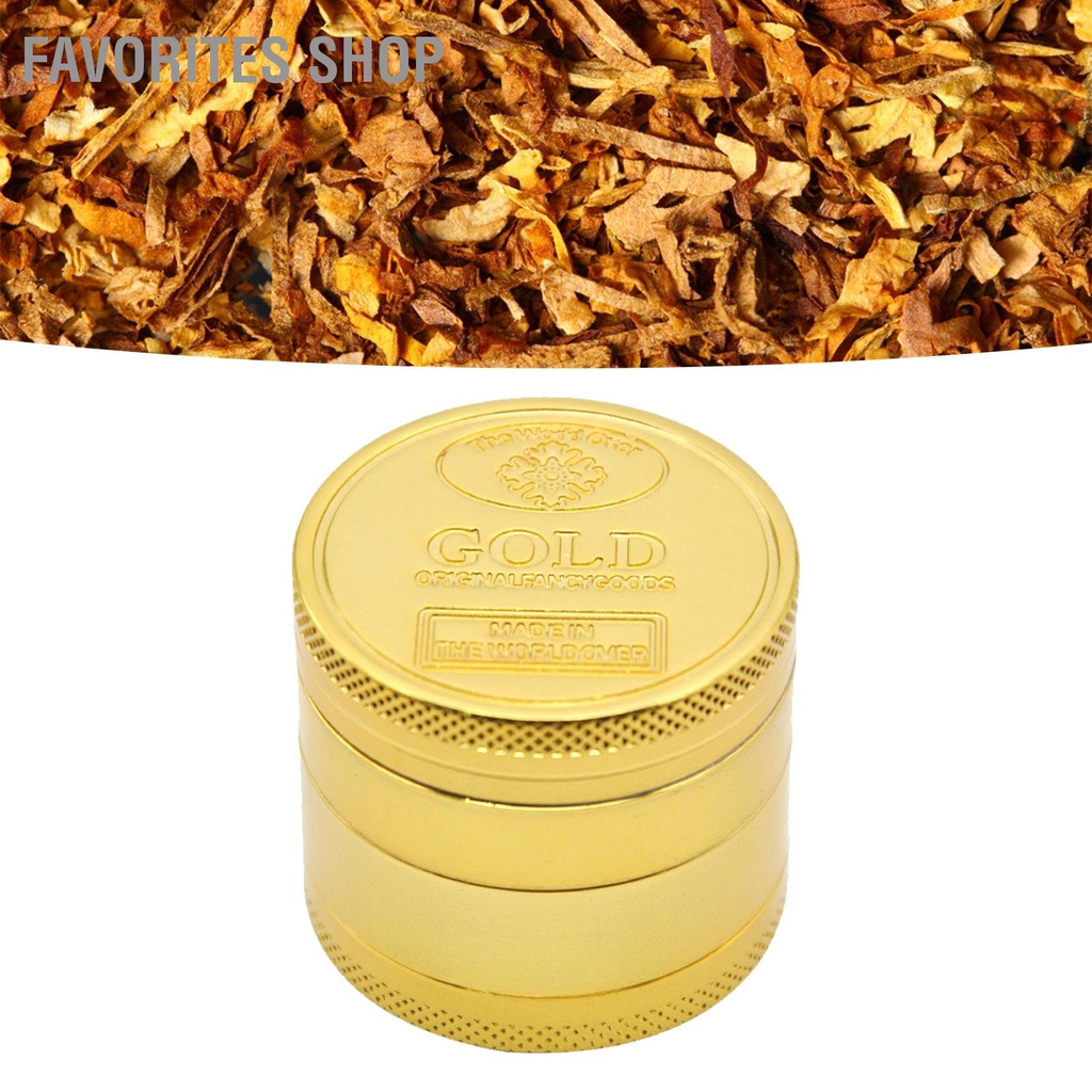 Favorites Shop Smoke Grinder 40mm 4 Layers Gold Coin Shape Small ...