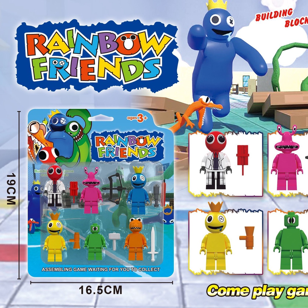 6in1 โมเดลฟิกเกอร์ Rainbow friends Odd World blue green Yellow friends ...