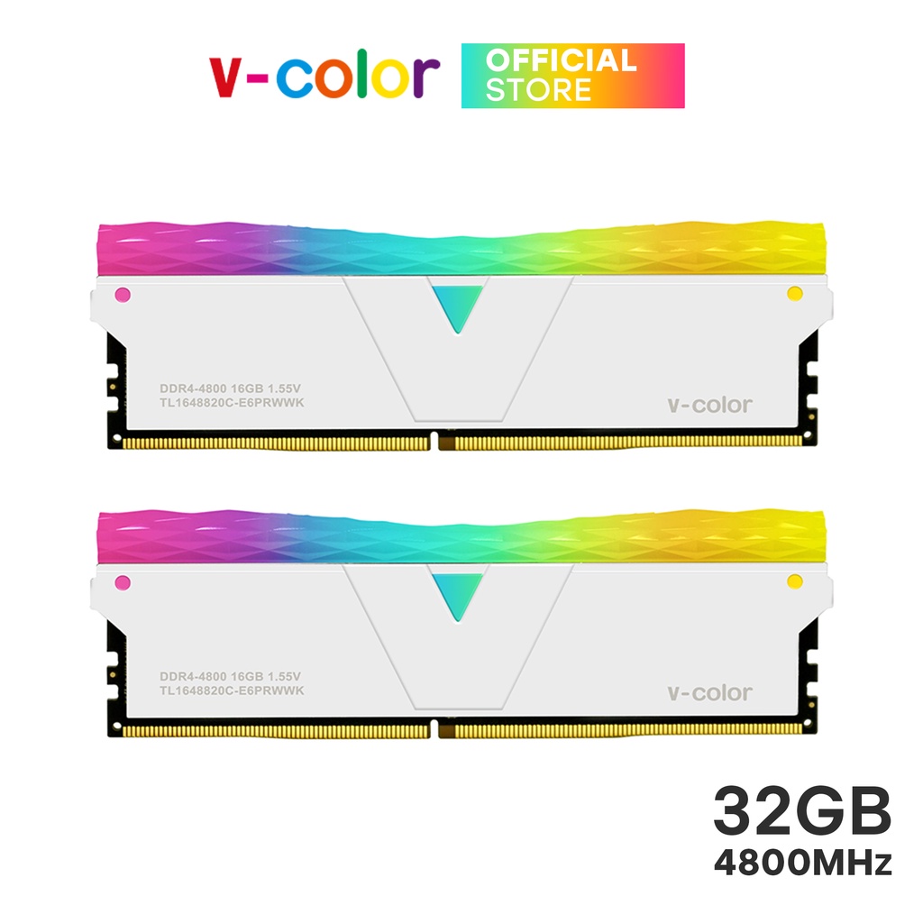 v-color RAM PC Prism Pro RGB 32GB (16GBx2) DDR4 Bus 4800MHz | Shopee ...