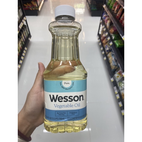 Refined Vegetable Oil ( Pure Wesson Brand ) 710 ML. น้ำมันพืช ผ่าน ...