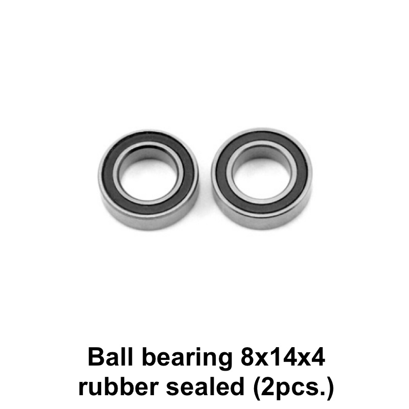 Ball bearing 8x14x4 rubber sealed (2pcs.) | Shopee Thailand