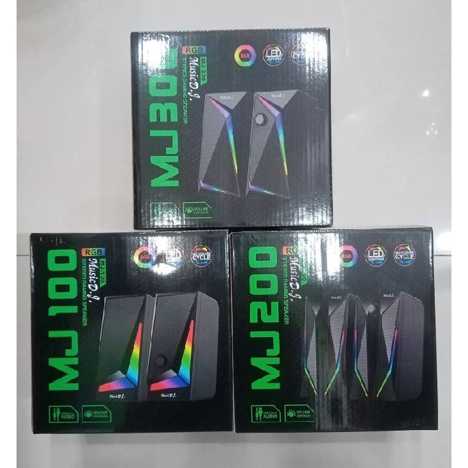 ลำโพงคอมพิวเตอร์ Music D.J 3รุ่น MJ100 MJ200 MJ300 เสียงดี | Shopee ...
