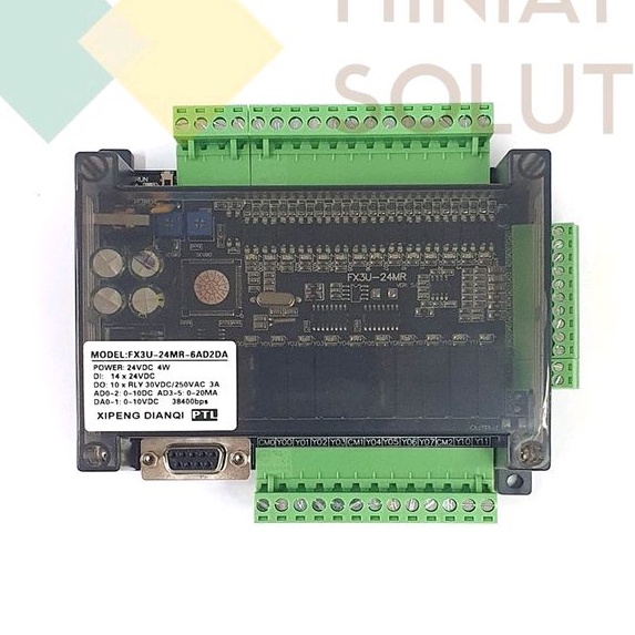 PLC LX3U บอร์ดควบคุมอุตสาหกรรม FX3U-24MR ชนิดอะนาล็อค 6AD+2DA 24 โวลต์ ...