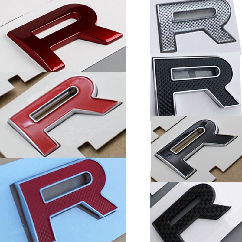 Abs Letters Emblem Car Styling Hood Trunk Badge Logo Sticker Replcement ...