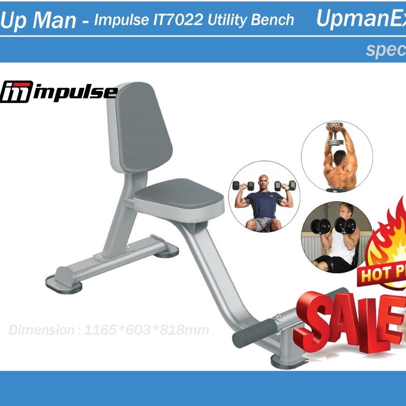 เก้าอี้ฝึกดัมเบล แบรนด์ดังเกรดฟิตเนส Impulse Utility Bench | Shopee ...