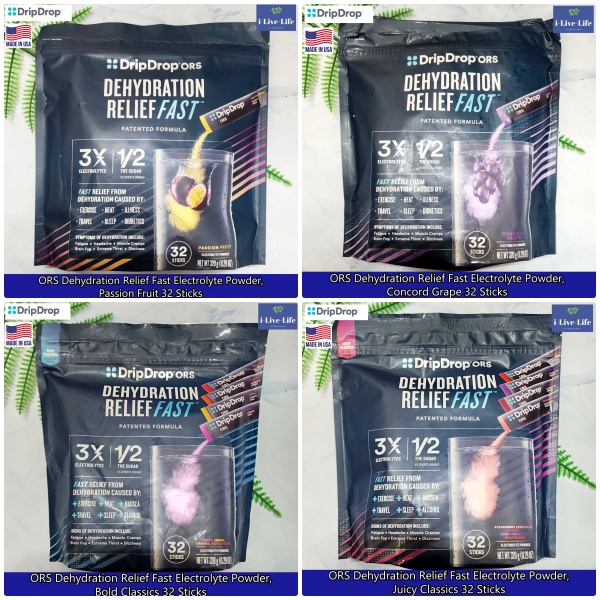 DripDrop - ORS Dehydration Relief Fast Electrolyte Powder 32 Sticks อิ ...