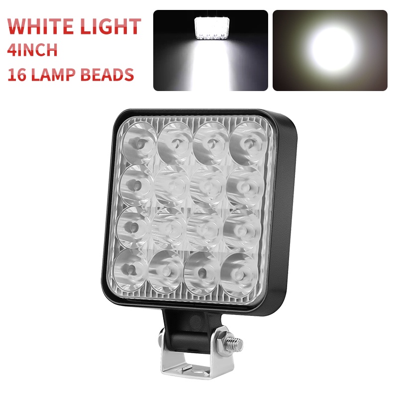 HL 48W LED Square Work Light 12V 24V Off Road Flood Spot Lamp For Car ...