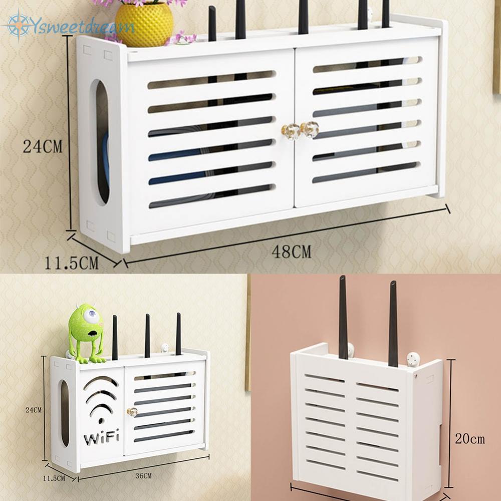 【SWTDRM】Wifi Router Rack Shelf Storage Wall Mounted Bracket Cable ...