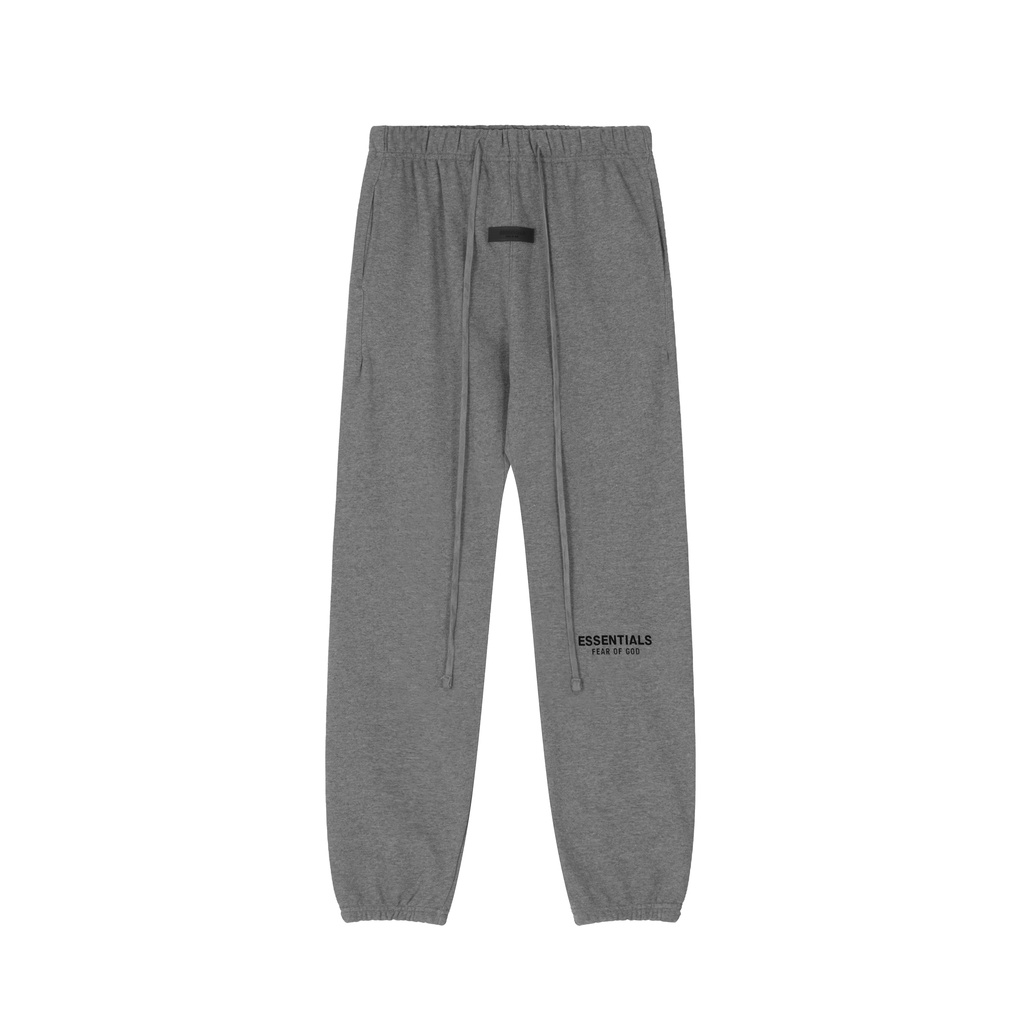 Fear OF GOD DOUBLE LINE ESSENTIALS Drawstring Leggings FOG ตัวอักษรแฟชั่น Flocking กางเกงลำลอง ...