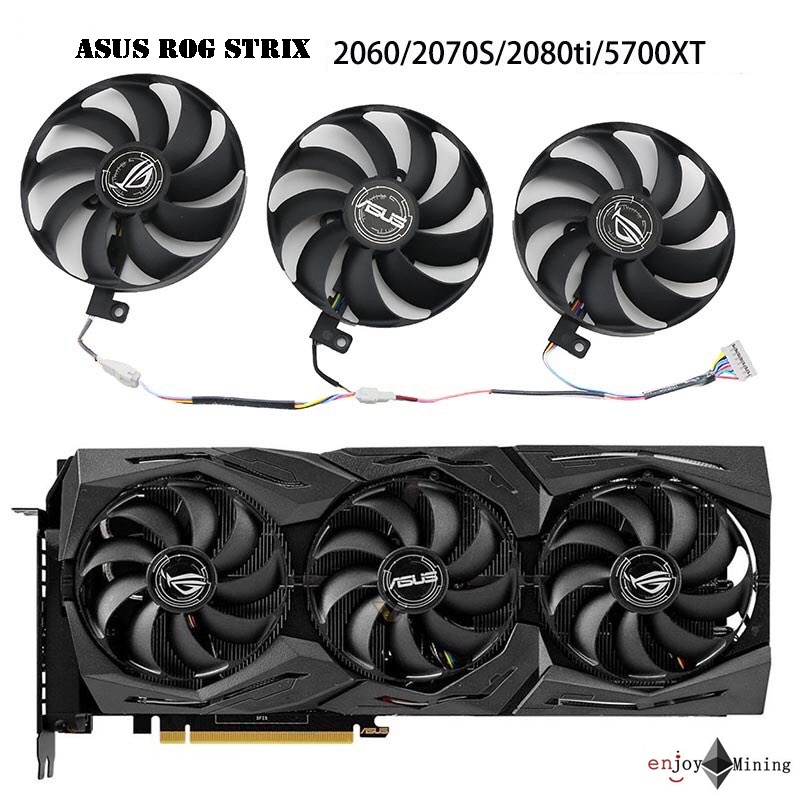 พัดลมการ์ดจอ ASUS ROG STRIX RTX2060 2070S 2080Ti RX5700XT graphics card ...