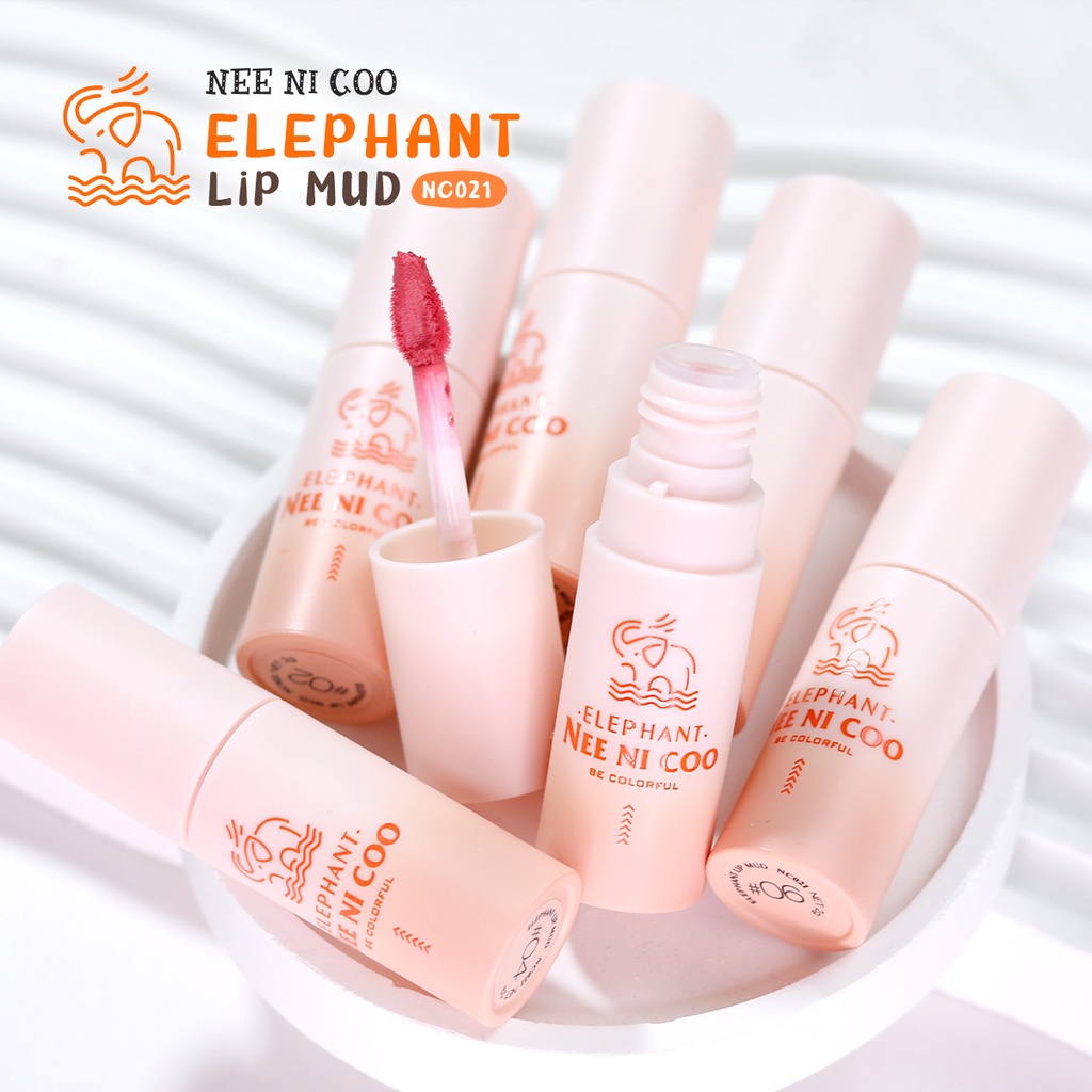นีนิโค ลิปเนื้อครีม แบบจุ่ม เนื้อเนียน NC021 Nee Ni Coo Elephant Lip ...