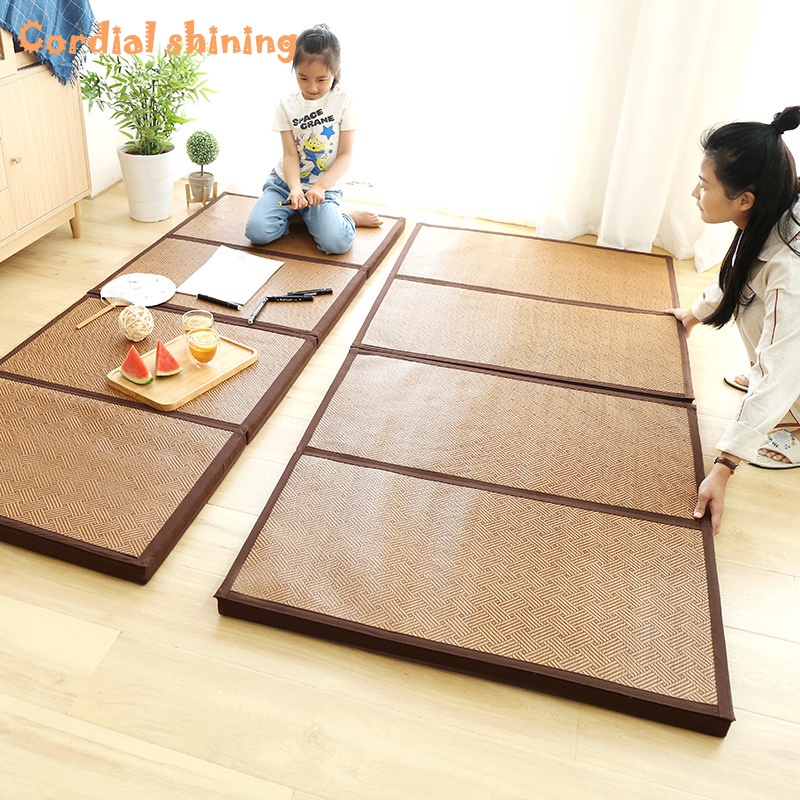 ACordial Shining Folding Mat Thick Japanese Tatami Rattan Mat Sleeping ...