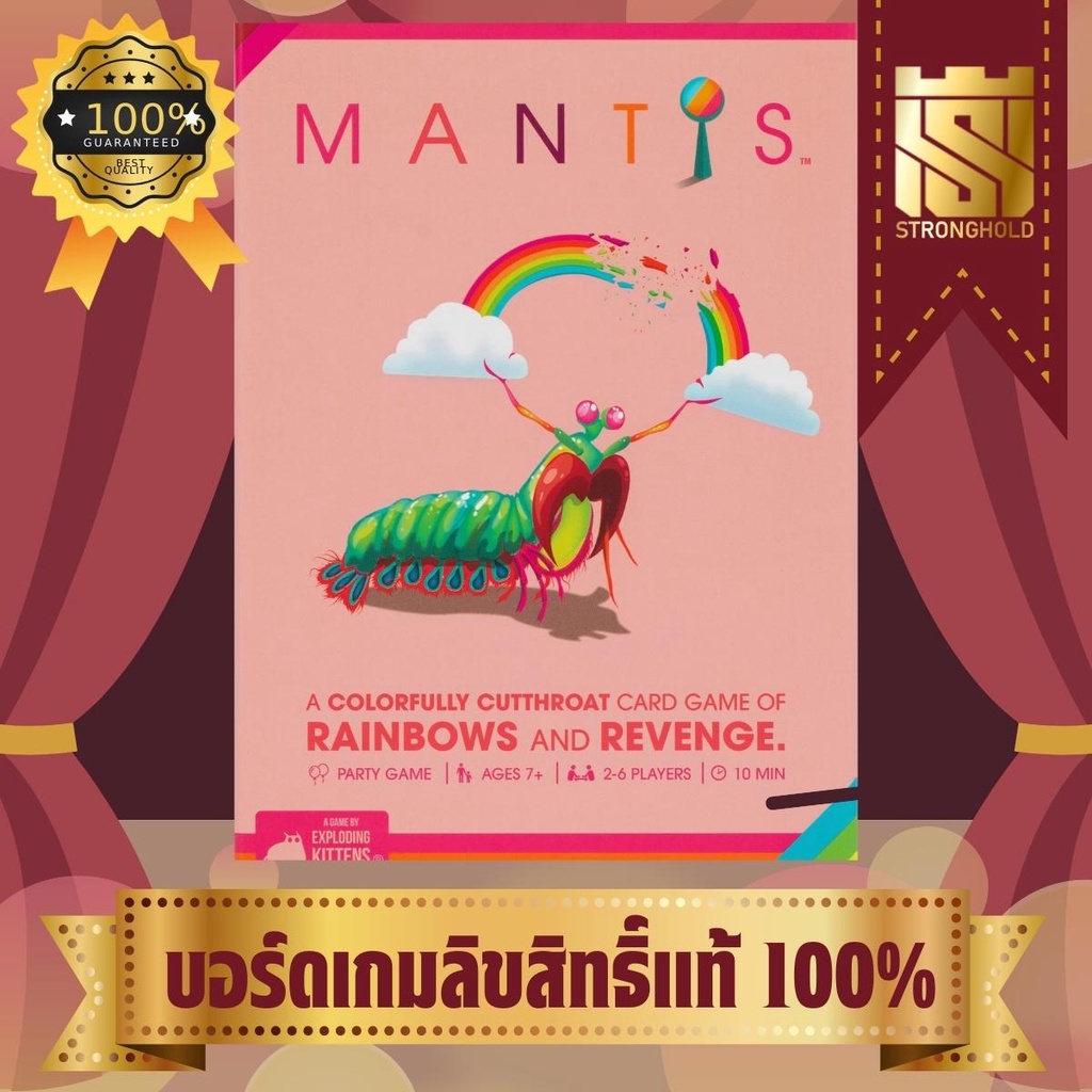 Exploding Kittens Mantis: A Colorfully Cutthroat Card Game (EN) - บอร์ด ...