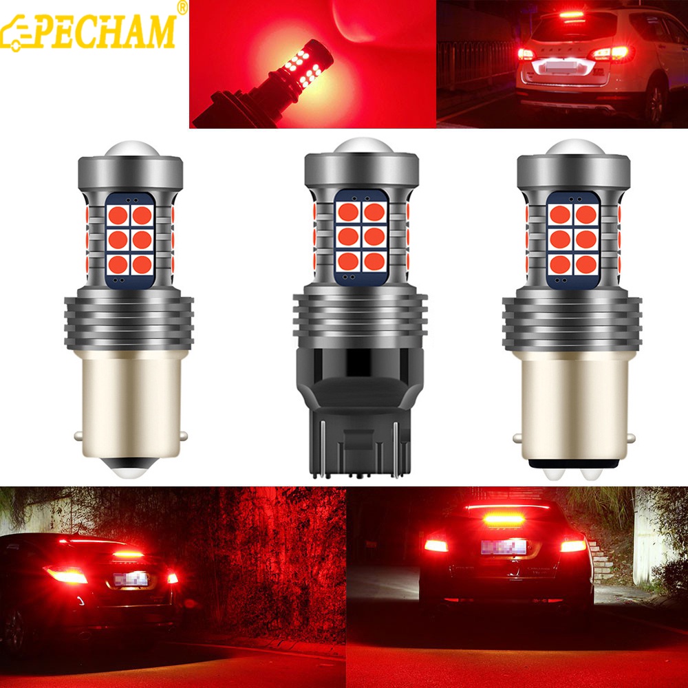 pecham หลอดไฟเบรก LED 27 ดวง T20 7440 W21W 1157 1156 สําหรับรถยนต์ รถ ...