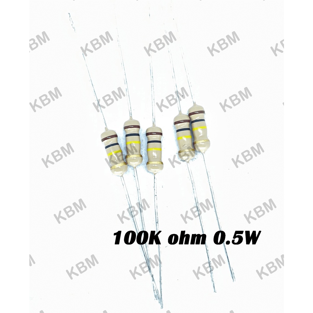 Resistor ตัวต้านทาน 100Kohm 0.125W 0.25W 0.5W 1W 2W 5W 10W | Shopee ...