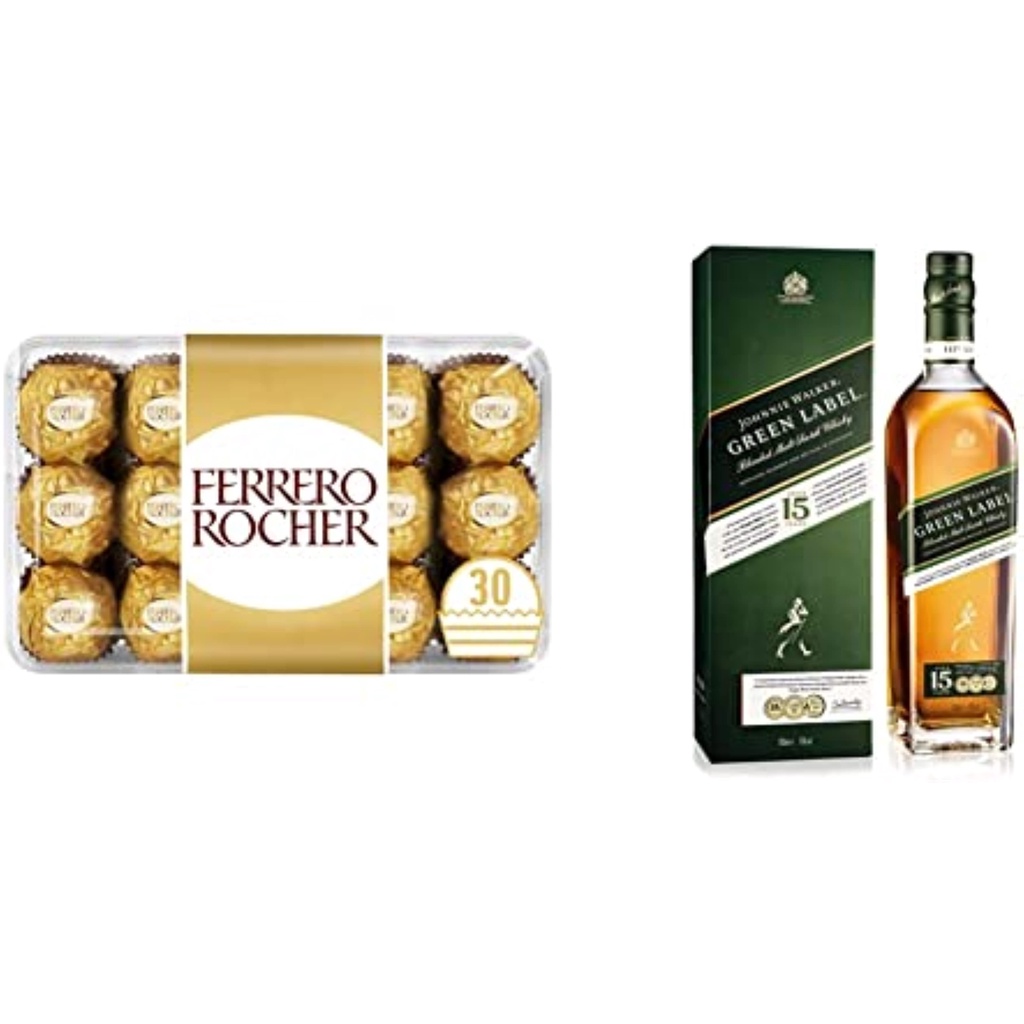 [Valentine Gift] Johnny Walker Green Label 15 Years & Ferrero Rocher 30 ...
