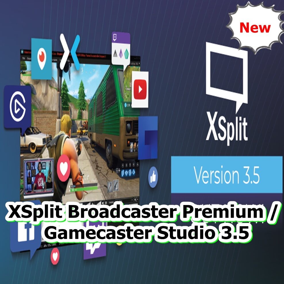 XSplit Broadcaster Premium / Gamecaster Studio 3.5 โปรแกรม Live Streaming แคสเกม 4k ได้ | Shopee ...