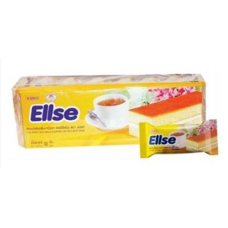 เอลเซ่ เลเยอร์เค้ก รสวนิลา ขนาด 15กรัมต่อชิ้น แพ็คละ24ชิ้น+++Ellse ...
