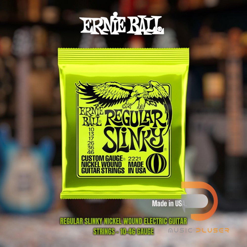 สายกีต้าร์ไฟฟ้า ERNIE BALL REGULAR SLINKY NICKEL WOUND ELECTRIC GUITAR STRINGS 10-46 ของแท้100% ...