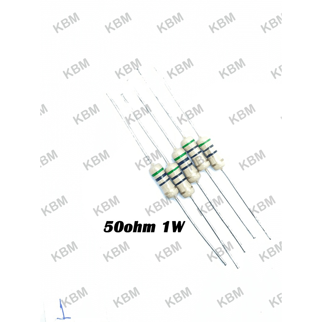 Resistor ตัวต้านทาน 50ohm 0.25W 0.5W 1W 2W 5W 10W | Shopee Thailand