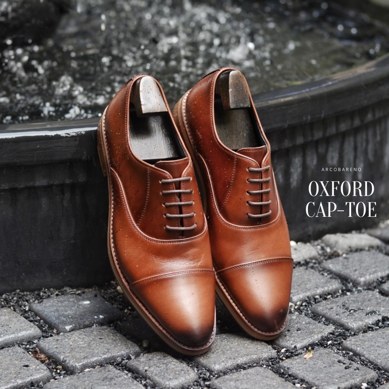 502-1 Arcobareno Oxford Cap-Toe Patina Painted Whisky | Shopee Thailand
