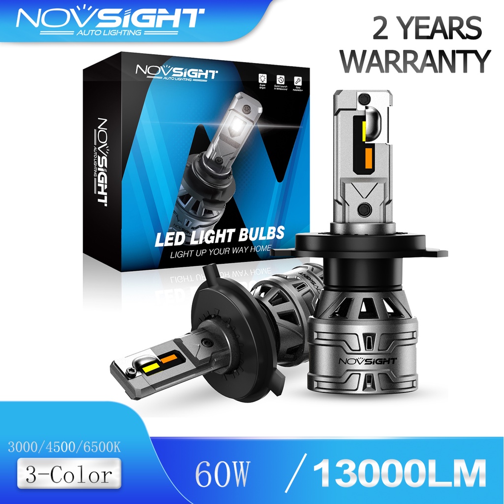 Novsight ไฟหน้ารถยนต์ LED N61T H11 3000K 4500K 6500K 3 สี 13000LM 60W ...