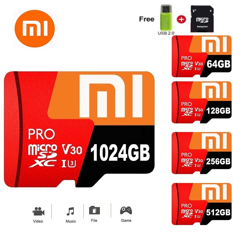 การ์ดหน่วยความจํา ความเร็วสูง Xiaomi Redmi V30 PRO SDXC Class 10 1TB 512GB 256GB 128gb 64gb 32gb ...