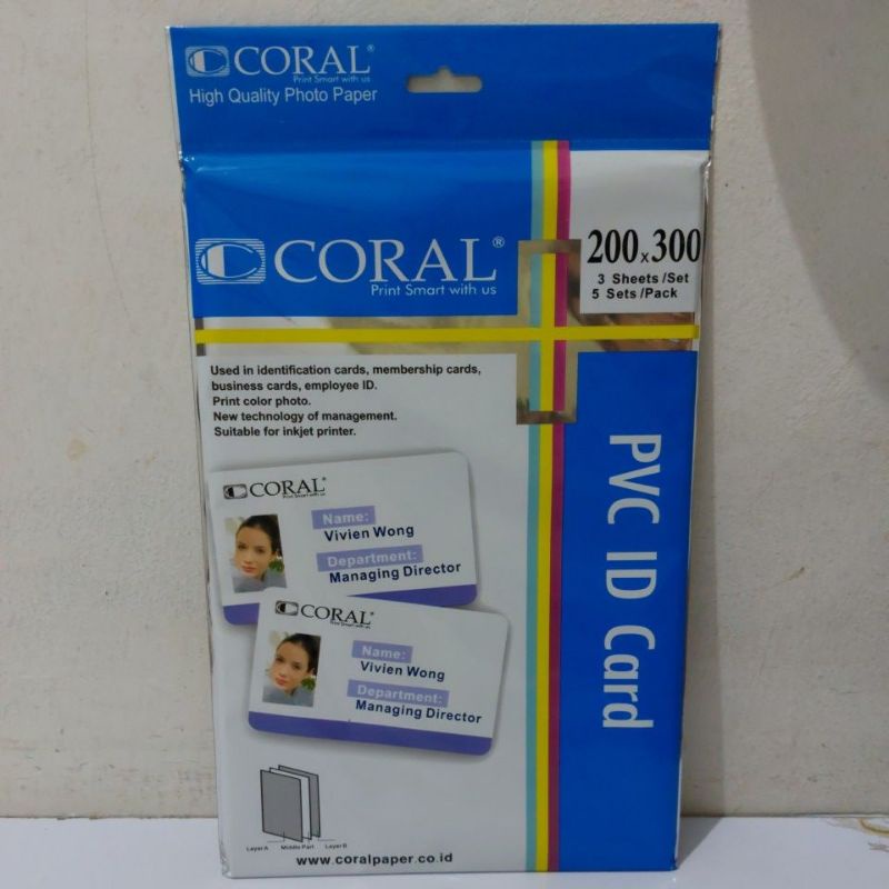 Pvc ID Card / PVC Sheet ID Card / วัสดุ ID Card ทันที | Shopee Thailand