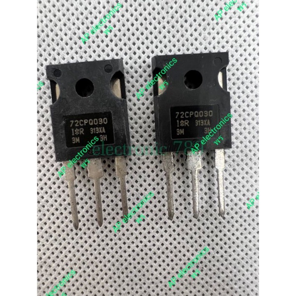 ไดโอด diode Schottky 72CPQ030PBF 72CPQ030 70A 30V TO247 (ราคา ต่อ 1 คู่ ...