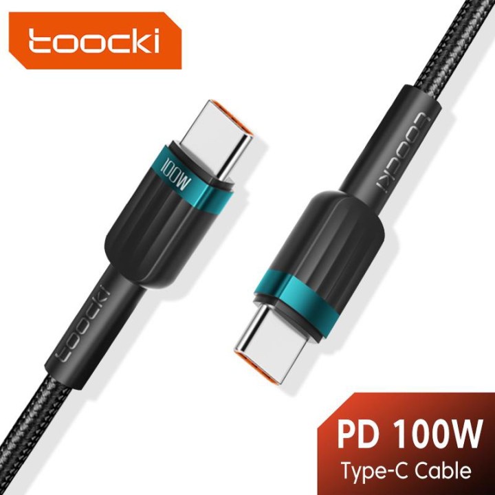 Toocki สายเคเบิล Type C เป็น Type C PD100W 60W USB C สําหรับ Xiaomi Samsung 5A สายชาร์จ Type C ...