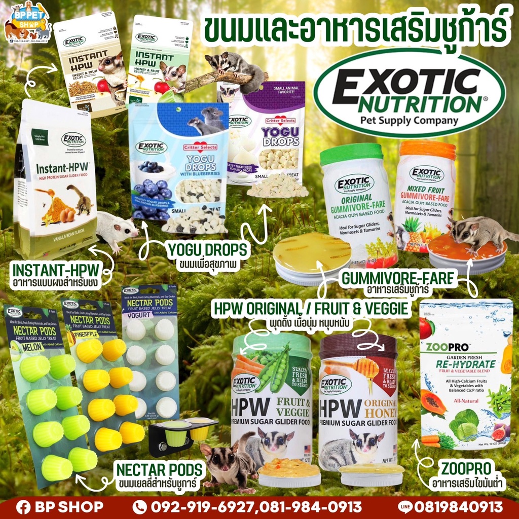 (IPshop) Exotic nutrition ขนมชูก้าร์ ขนมนก ขนมลิงมาโมเสท (แบ่งจำหน่าย ...