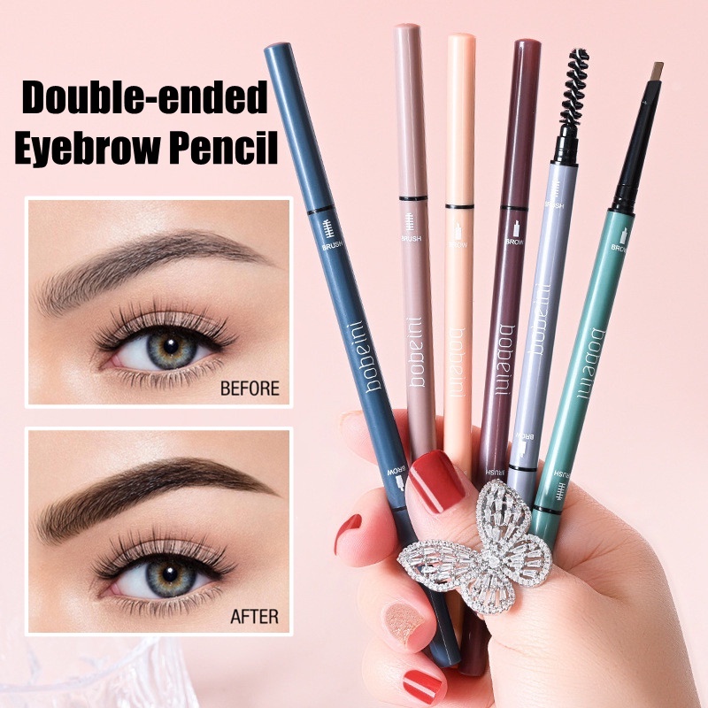 Bobeini ดินสอเขียนคิ้ว แบบสองหัว กันน้ํา กันเหงื่อ หมุนได้เอง สีดํา 6 ...