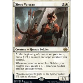 Siege Veteran การ์ด Magic The Gathering ของแท้ จากชุด The Brothers' War ...