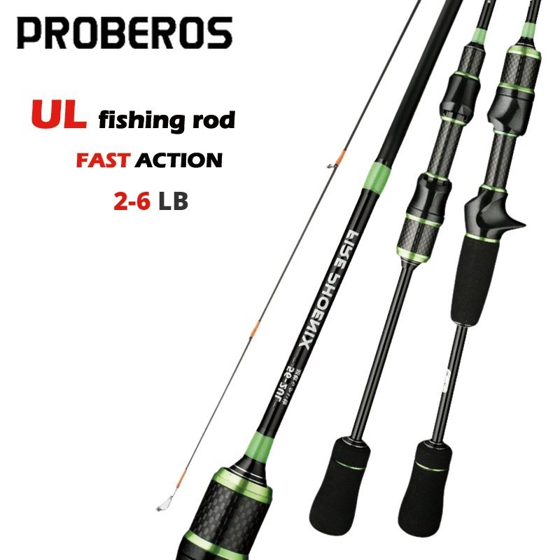 Proberos คันเบ็ด ul คันเบ็ดตกปลาคาร์บอน น้ําหนักเบาพิเศษ 1.5 เมตร 1.68 ...