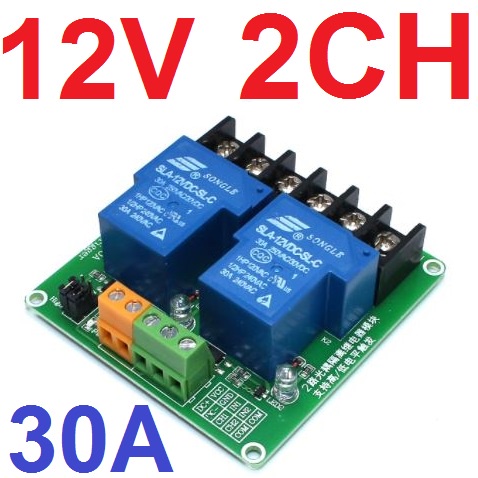 Relay 12V 2CH 30A with optocoupler isolation support high and low level ...